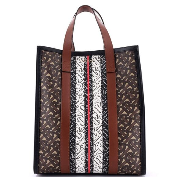 Burberry | Bags | Burberry Portrait Tote Monogram Ecanvas Small Brown ...
